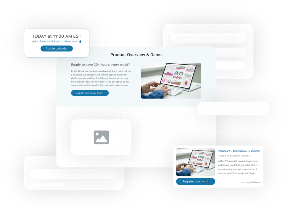 eWebinar Registration Features | Landing Pages, Widgets and More